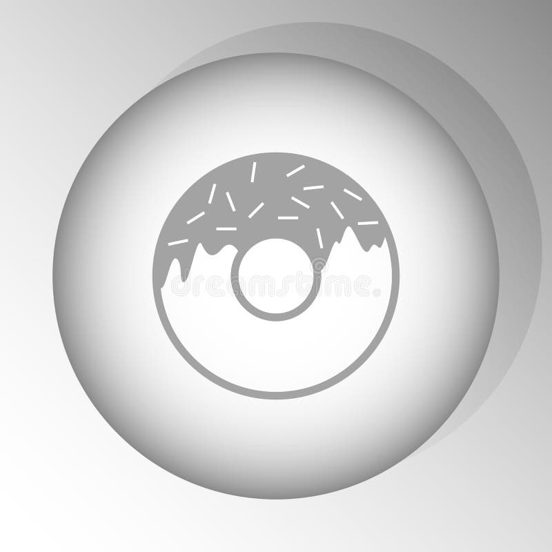 Donut icon stock illustration. Illustration of fluffy - 85565206