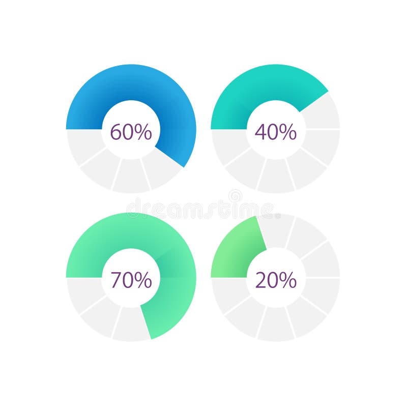 Donut Infographic Chart Design Template Set Stock Vector - Illustration ...