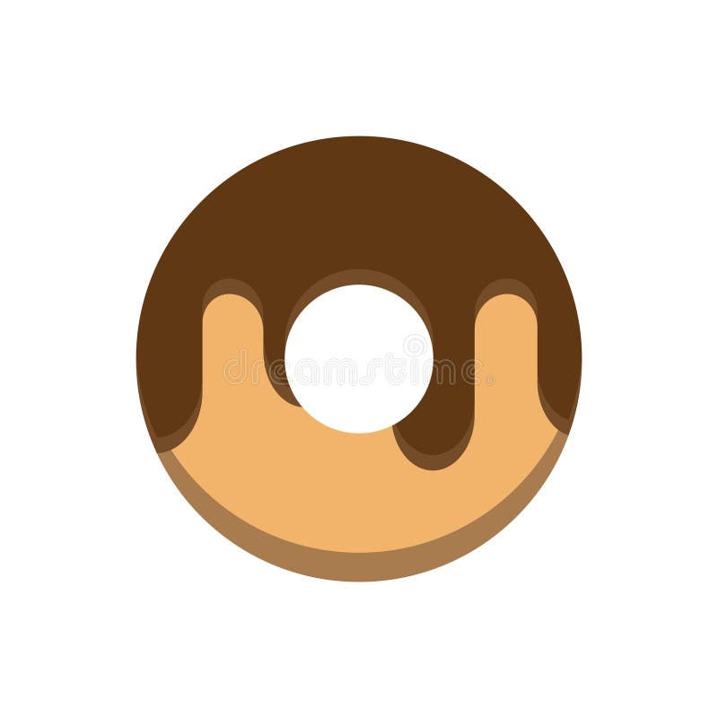 Donut Logo Template Icon stock vector. Illustration of cake - 346563581