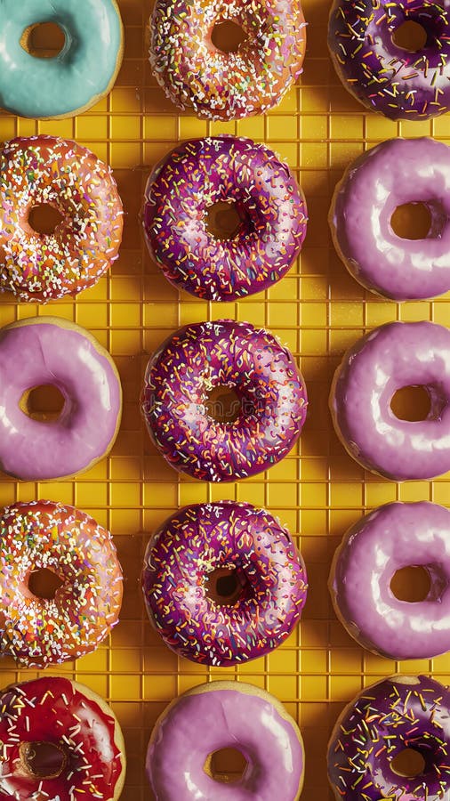 Donut Making Process Captured in a Vibrant Kitchen Setting Stock ...