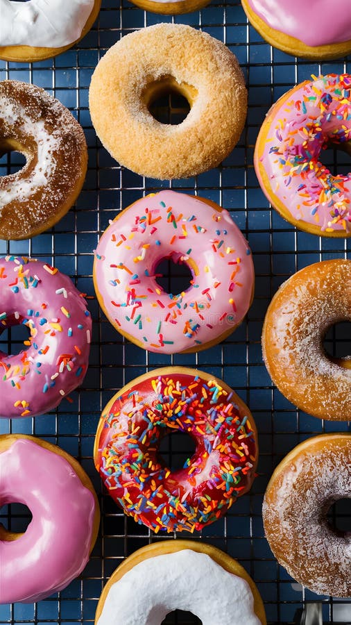 Donut Making Process Captured in a Vibrant Kitchen Setting Stock ...