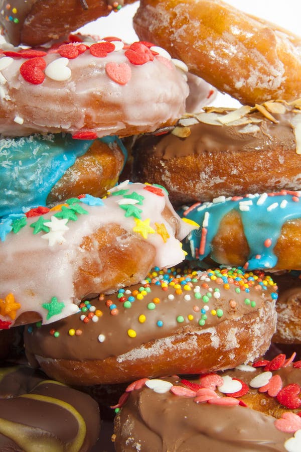 The donuts stock image. Image of strawberry, breakfast - 9385515