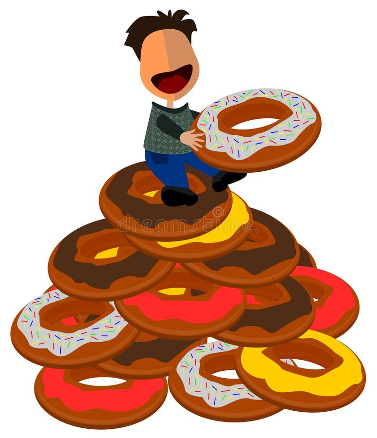 Donut mountain stock illustration. Illustration of tasty - 21768668