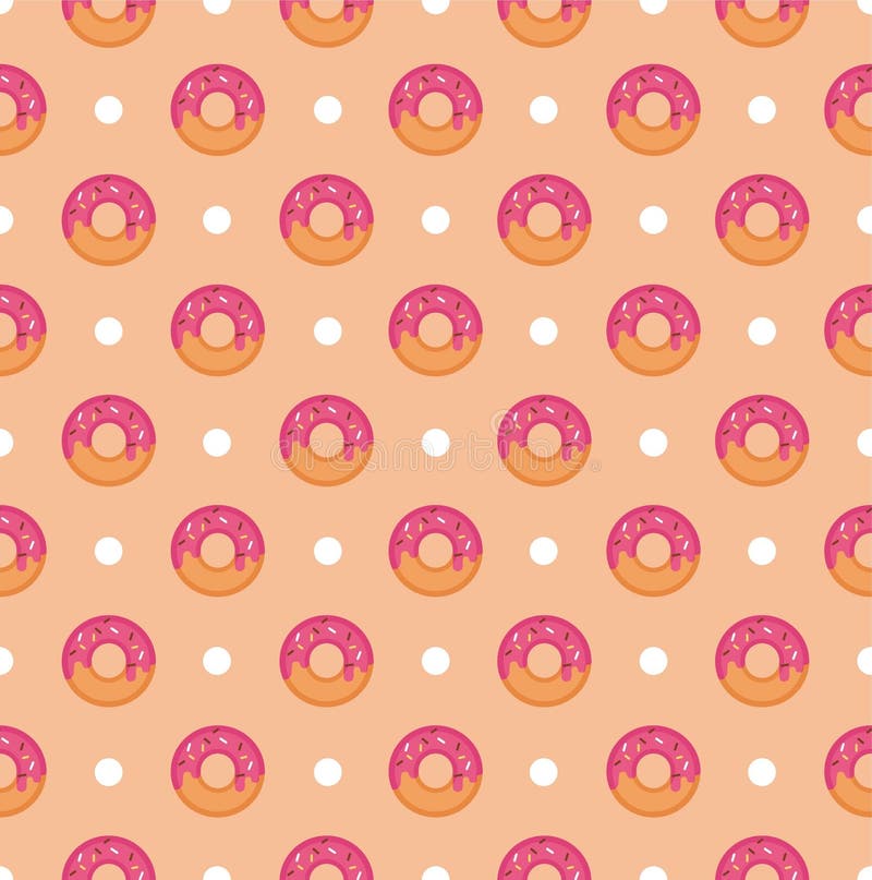 Graphic Donut Pattern Fabric with Circle 2 Stock Vector - Illustration ...