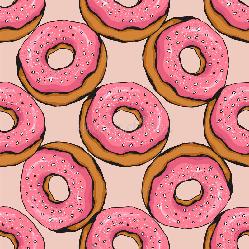 Donut Pattern 17 Stock Vector - Image: 56985083