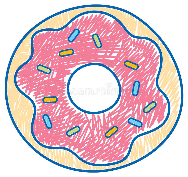 Donut Drawing Pencil Stock Illustrations – 351 Donut Drawing Pencil ...