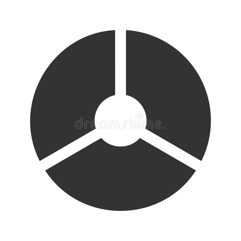 Donut or Pie Chart Example. Circle Divided on 3 Equal Parts Stock ...
