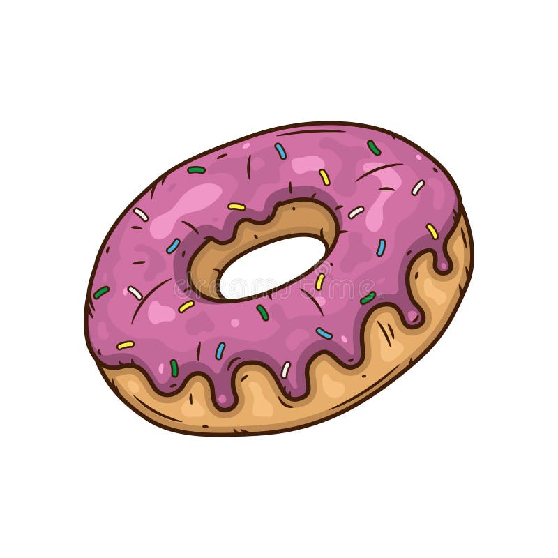 Donut with Pink Glaze. Donut with Pink Icing. Stock Vector ... Donut with Pink Glaze. Donut with Pink Icing. Stock Vector ...