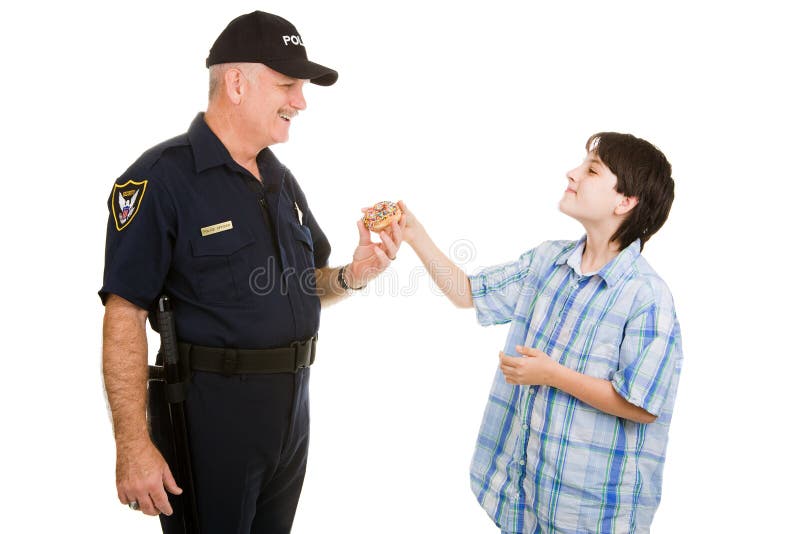 Donut for Policeman stock photo. Image of people, mature - 7051908