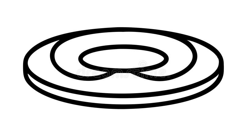 Donut or Ring Outline Icon, Representing Dessert or Sweets , Vector ...