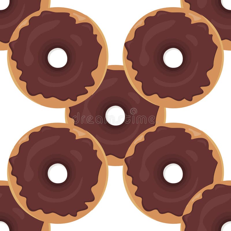 Donut Seamless Background Texture Pattern Stock Vector - Illustration ...