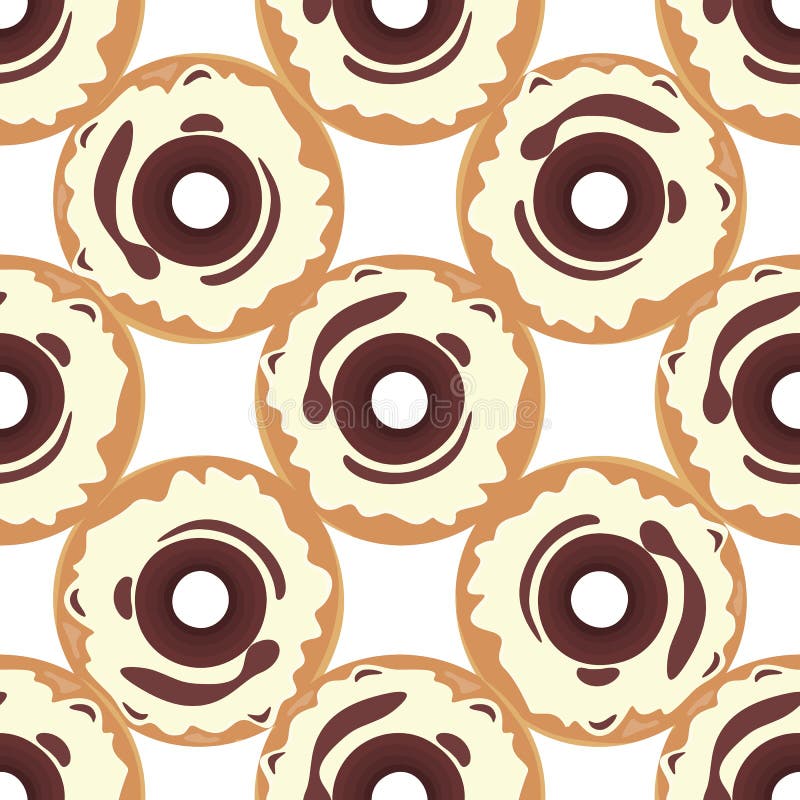 Donut Seamless Background Texture Pattern Stock Vector - Illustration ...