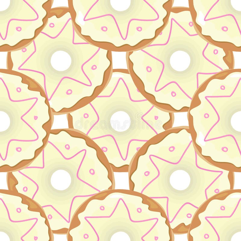 Donut Seamless Background Texture Pattern Stock Vector - Illustration ...