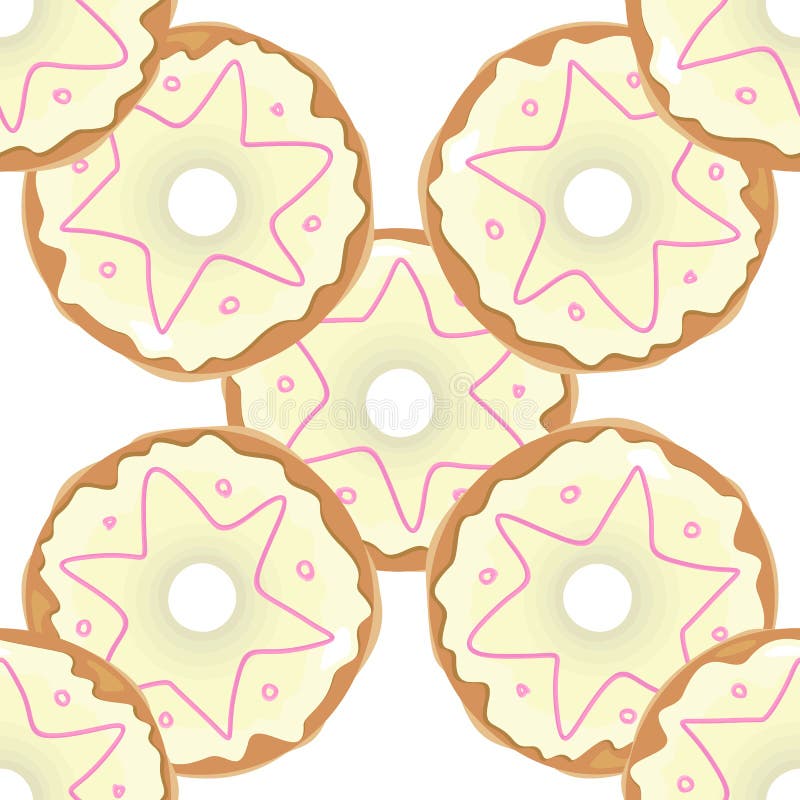 Donut Seamless Background Texture Pattern Stock Vector - Illustration ...