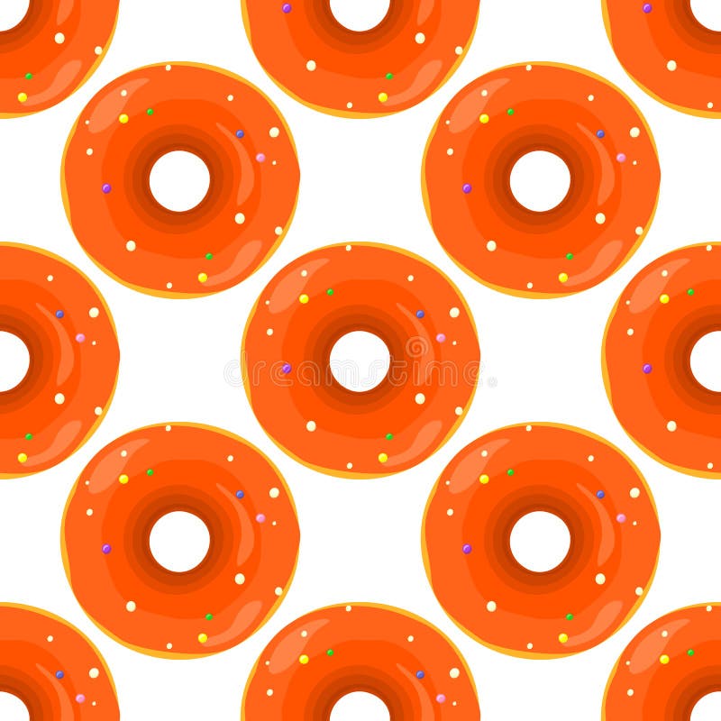 Donut Seamless Background Texture Pattern Stock Vector - Illustration ...
