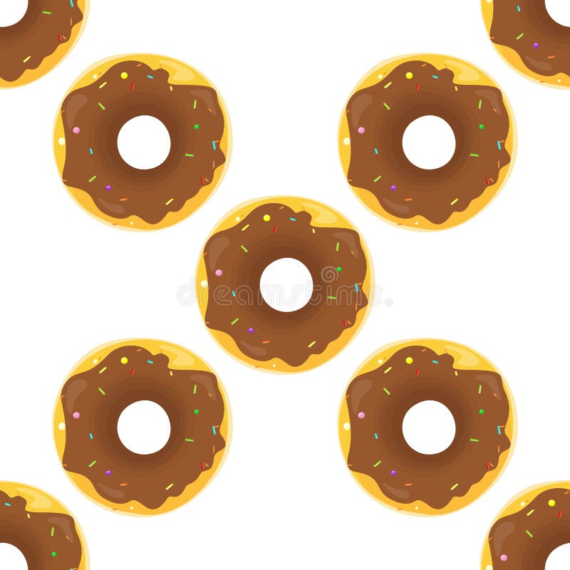 Donut Seamless Background Texture Pattern Stock Vector - Illustration ...