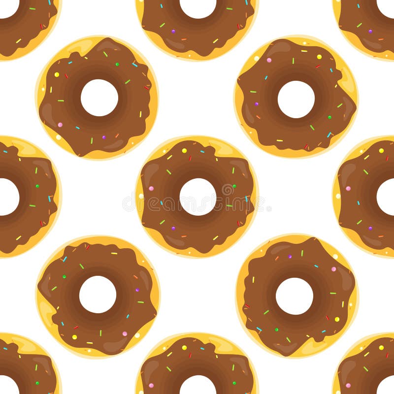 Donut Seamless Background Texture Pattern Stock Vector - Illustration ...
