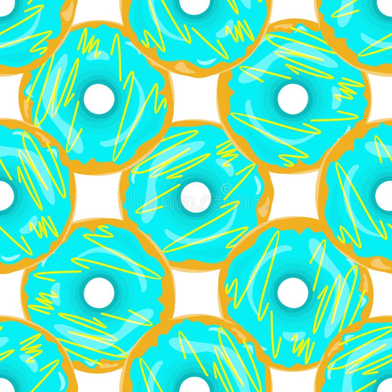 Donut Seamless Background Texture Pattern Stock Vector - Illustration ...