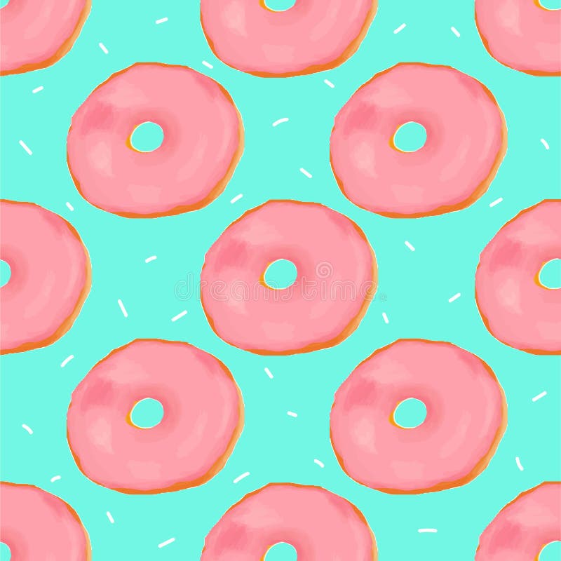 Donut seamless pattern