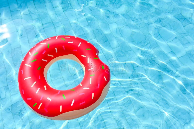 Donut Shape, Floating Rubber Ring Stock Image - Image of holiday, ring ...