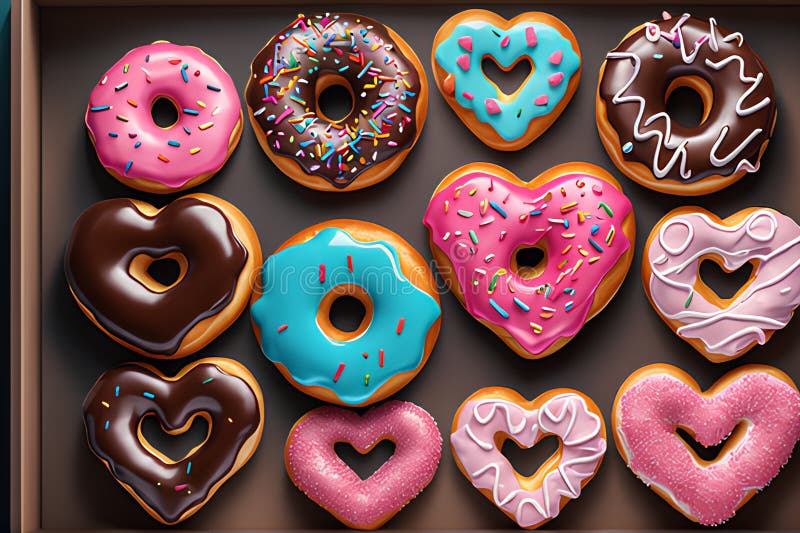 Donut in the Shape of a Heart. Valentine S Day Gift Concept. Stock ...