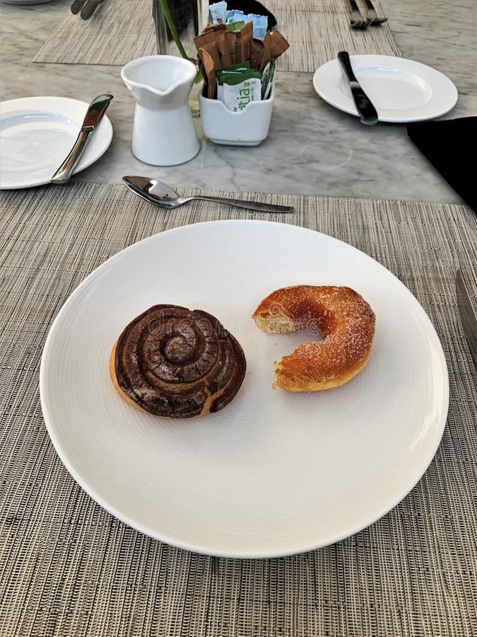 Donut and Shell Eaten Pastry and Barkery Stock Photo - Image of banner ...