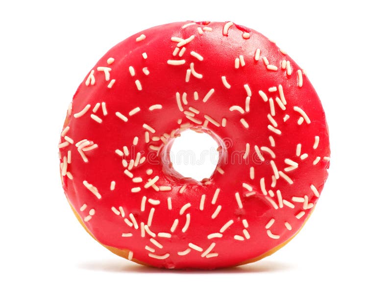 Donut with Sprinkles on White Background. Stock Photo - Image of ... Donut with Sprinkles on White Background. Stock Photo - Image of ...