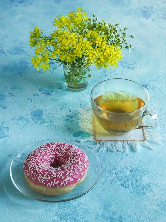 Donut Sweets and Turkish Sweets on a Black Table with Copy Space Stock ...