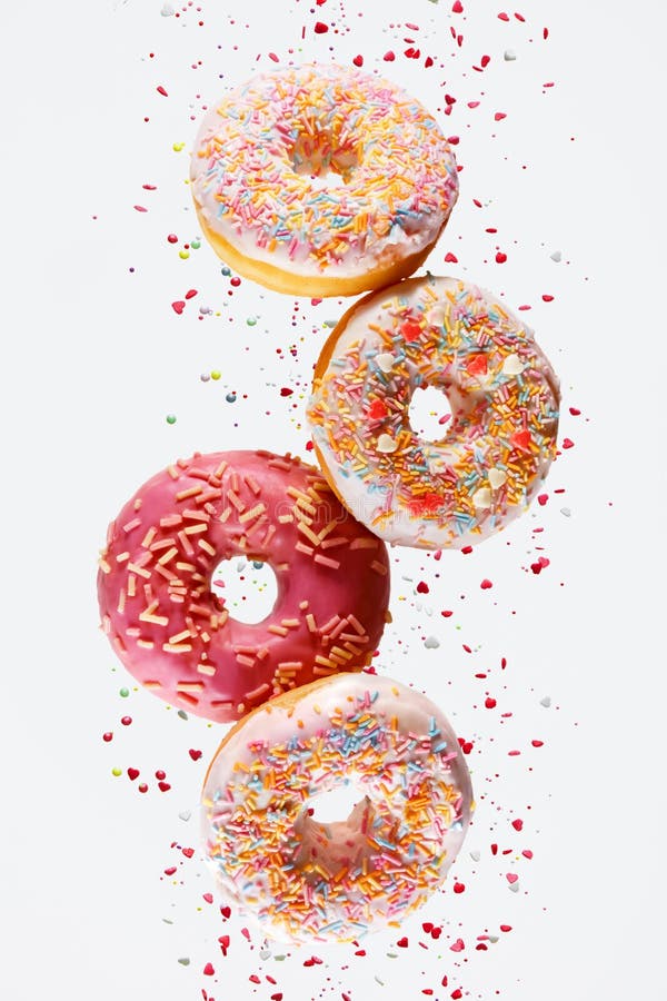 Donut. Sweets Doughnuts on White Background Stock Photo - Image of ...