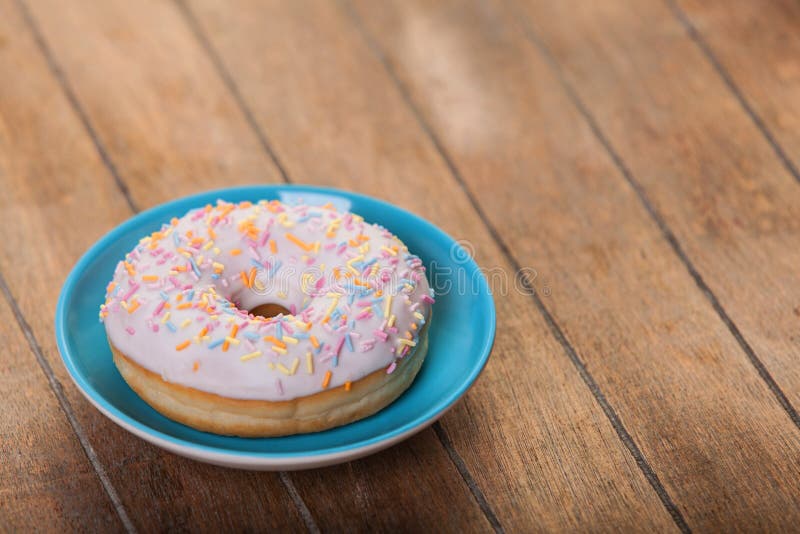 Donut on a table. stock image. Image of glazed, diet - 40824989