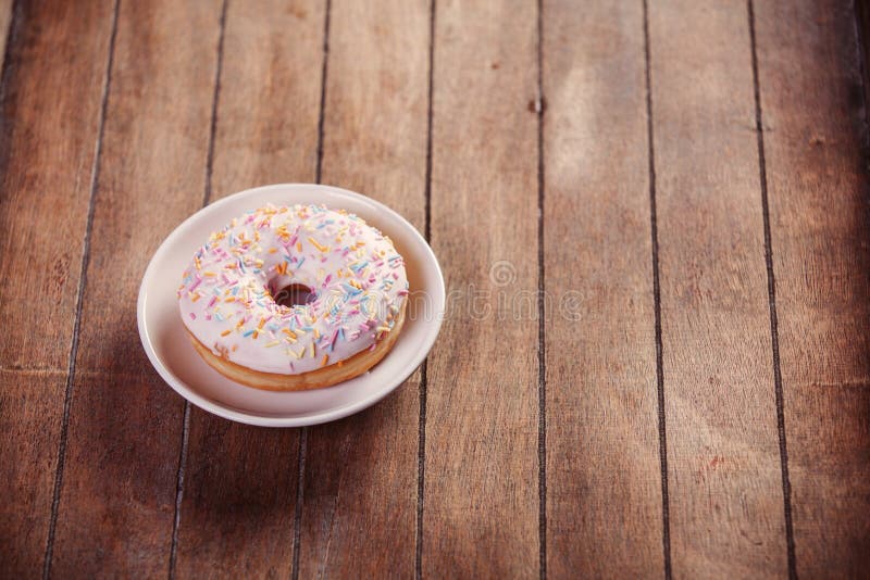 Donut on a table. stock photo. Image of pastry, cafe - 40825014