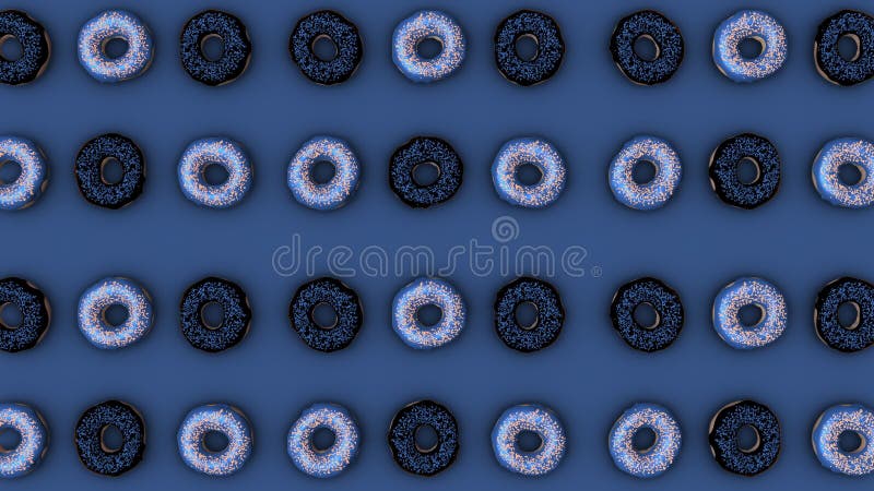 Blue Donut Texture Rotation Loop - Diagonal Classic Blue Stock Video ...