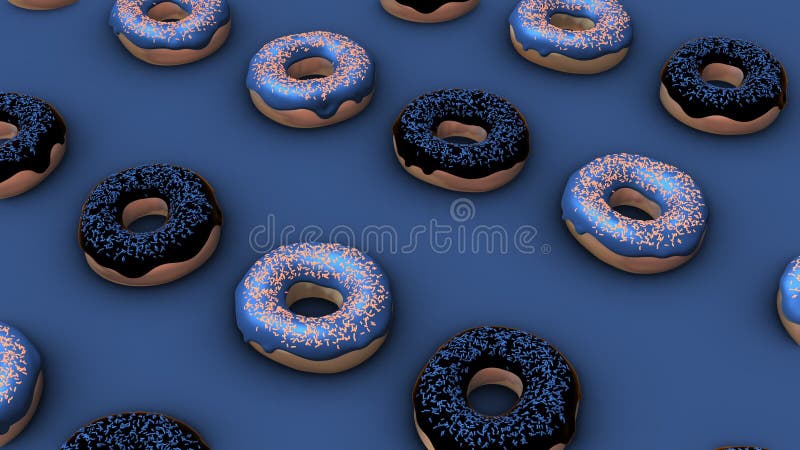 Blue Donut Texture Rotation Loop - Diagonal Classic Blue Stock Video ...