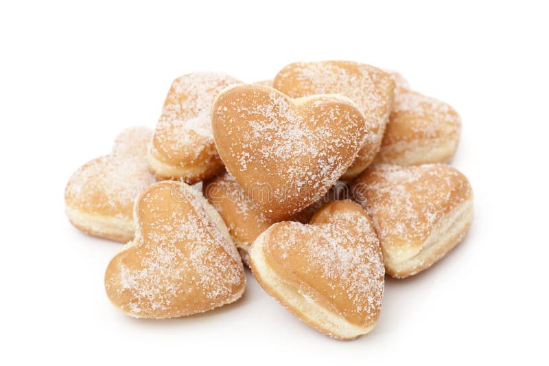 Two Heart Shaped Donuts with Sprinkles Stock Image - Image of fresh ...
