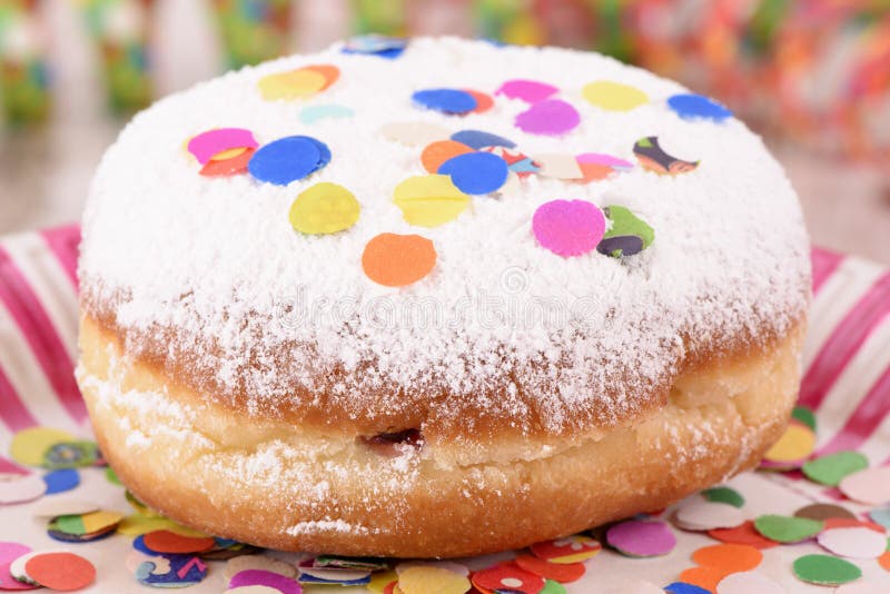 Donuts at Carnival with Confetti Stock Image - Image of jelly, dough ...