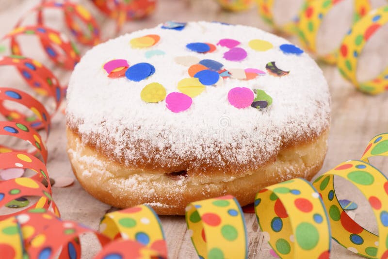 Donuts at Carnival with Confetti Stock Image - Image of jelly, dough ...