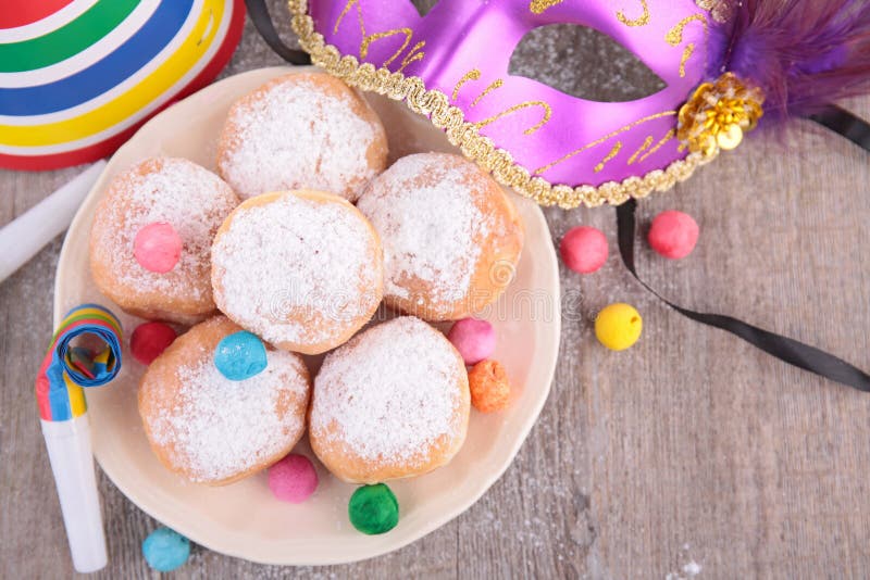 Donuts and Carnival Decoration Stock Photo - Image of snack, donut ...