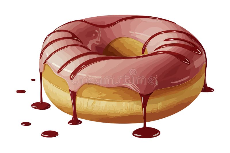 Donuts with Different Colors and a Few Sprinkles Stock Vector ...