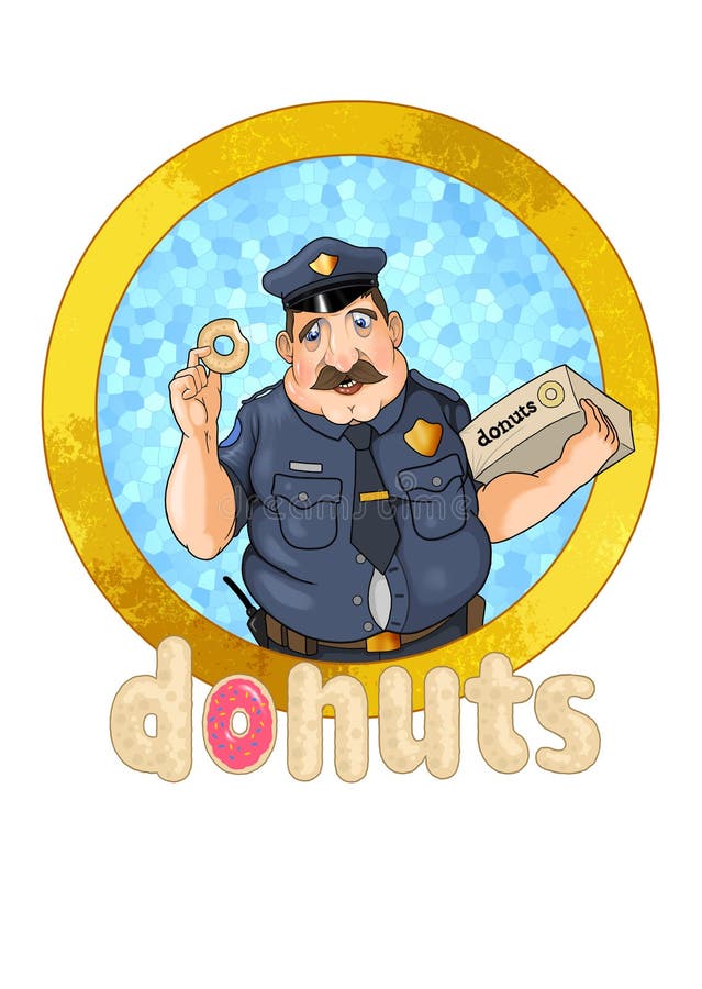 Donuts stock illustration. Illustration of donut, emblem - 49599938