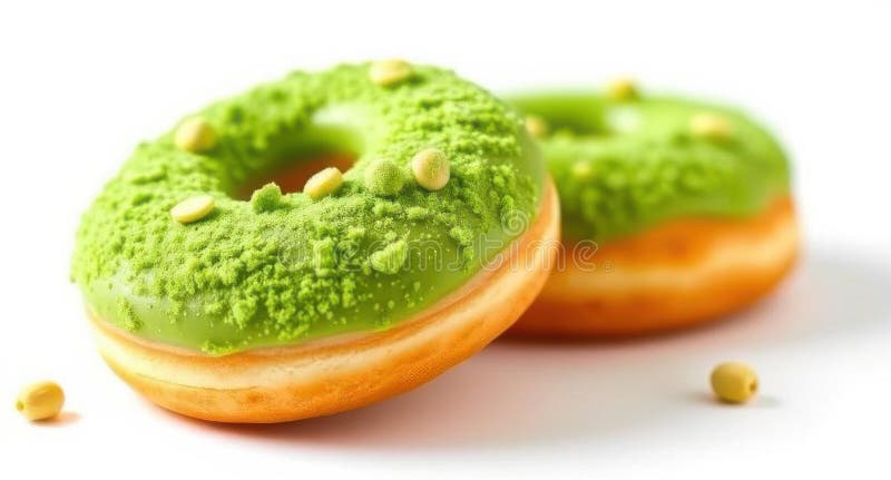 Donuts Green Sweet Snack - Ai Generated Stock Illustration - Illustration of ripe, assorted ...