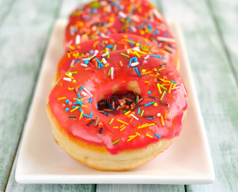 Donuts with icing stock image. Image of desserts, american - 26264769