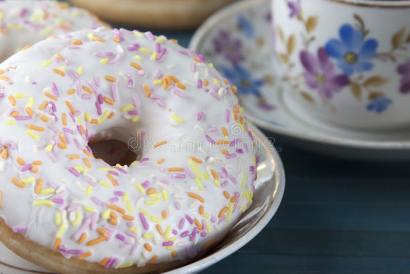 Donuts with icing . stock image. Image of gourmet, cake - 50409203