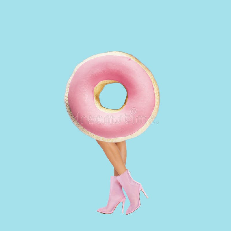 Donuts with legs stock image. Image of heels, pink, design - 123394935
