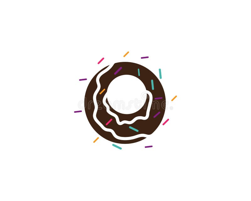 Donuts Logo Cute Cartoon Vector Illustration Stock Vector ...