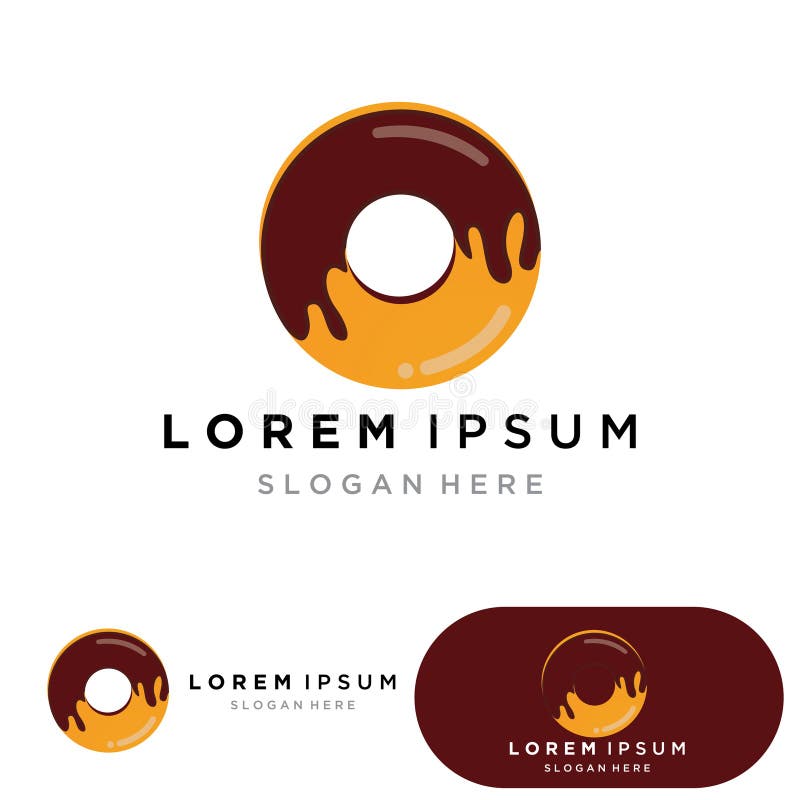 Donuts Logo Vector Template Illustration Stock Vector - Illustration of ...