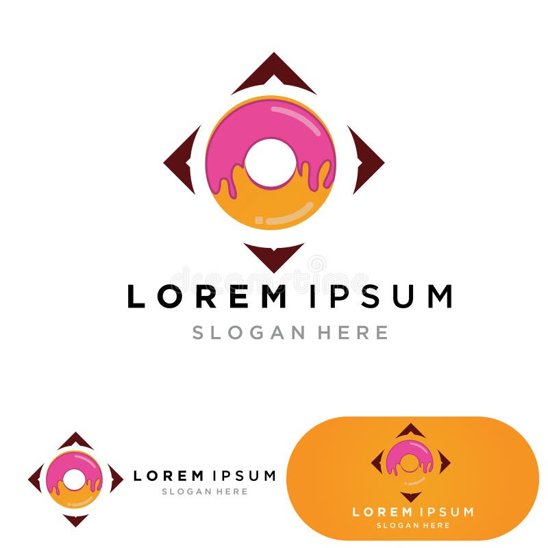 Donuts Logo Vector Template Illustration Stock Vector - Illustration of ...