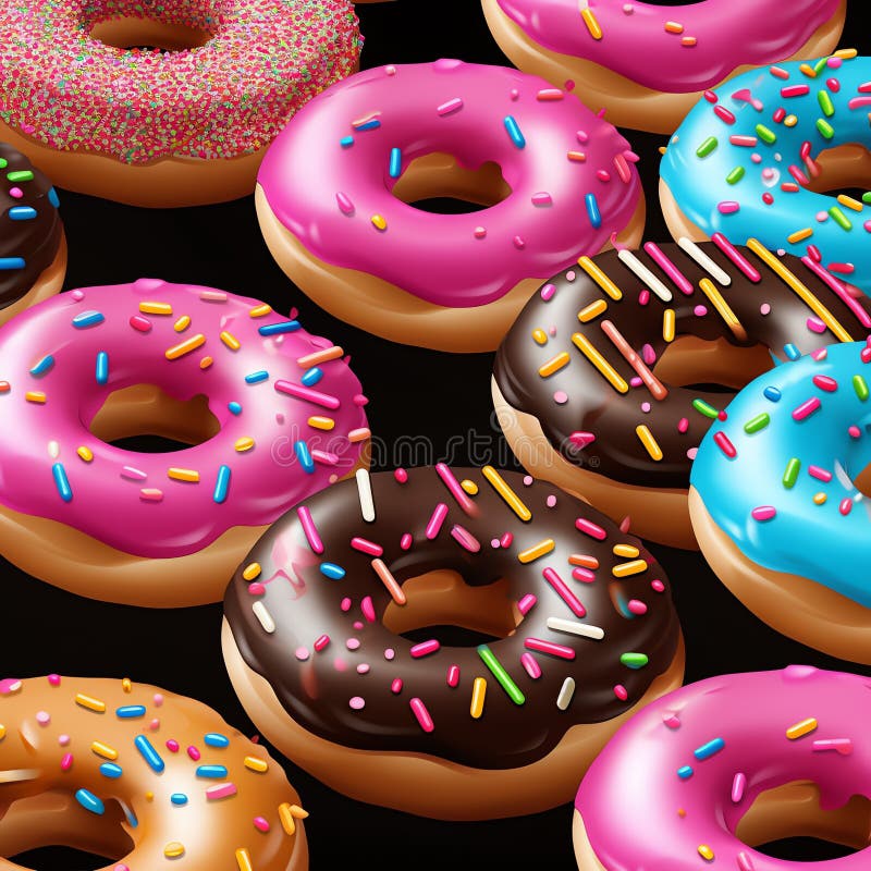 Donuts Pattern Background, Design Seamless Pattern, for Nursery ...