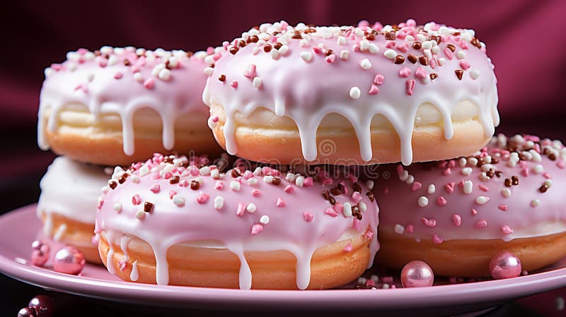 Stack of Donuts Vector Line Icon Stock Vector - Illustration of ...