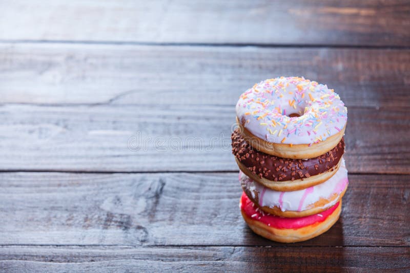 Donuts on a table. stock photo. Image of caffeine, bakery - 40825030