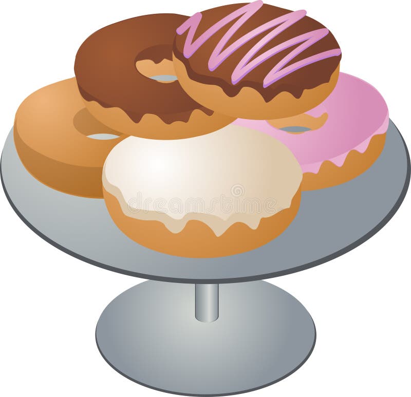 Donuts on tray stock vector. Illustration of filling, clip - 2922362